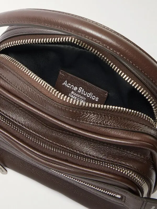 Acne Studios Camero Kit Embellished Leather Shoulder Bag - Brown