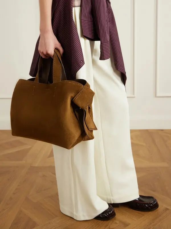 Acne Studios Musubi Knotted Suede Tote