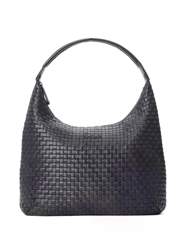Mz Wallace Woven Shoulder Bag - Black