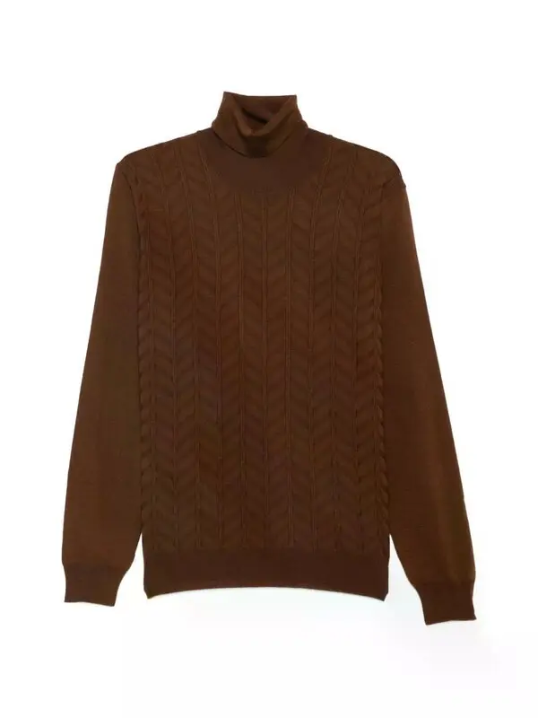 Corneliani Roll-neck Sweater - Brown