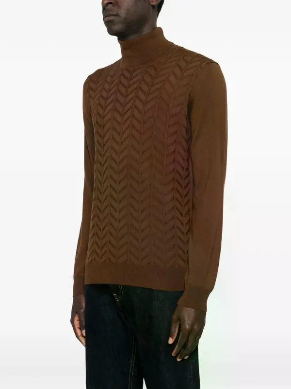 Corneliani Roll-neck Sweater - Brown