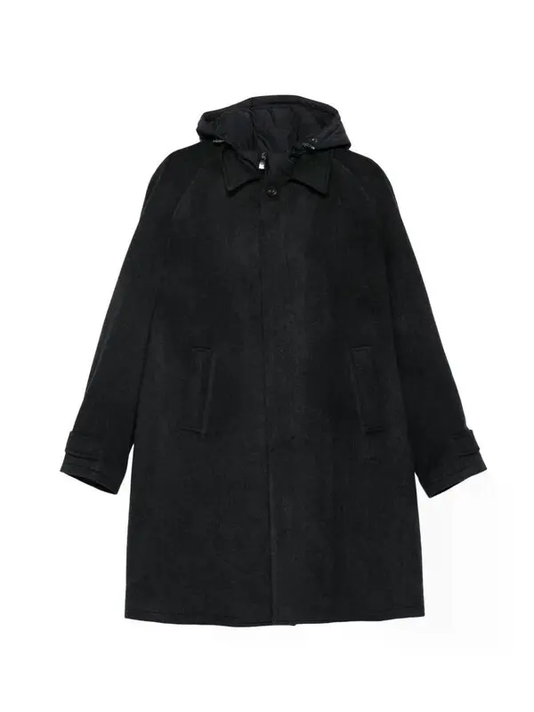 Corneliani Hooded Coat With Pocket Detail