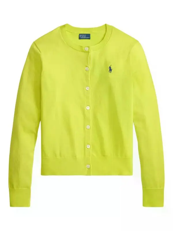 Polo Ralph Lauren Logo-embroidered Crew-neck Cardigan - Green