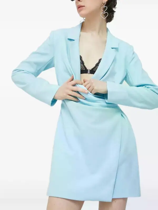 aje gazer rosette mini dress Aje. Twlya Rosette Oyster Blue Mini Dress