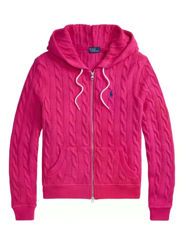Polo Ralph Lauren Cable-knit Zip-up Cardigan - Pink