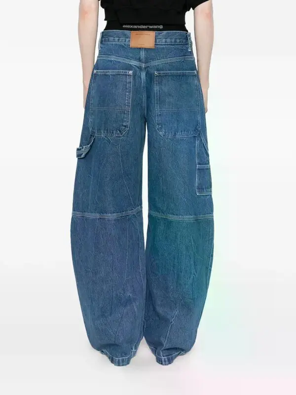 Alexander Wang Mid-rise Wide-leg Jeans With Integrated Boxer Brief Detail