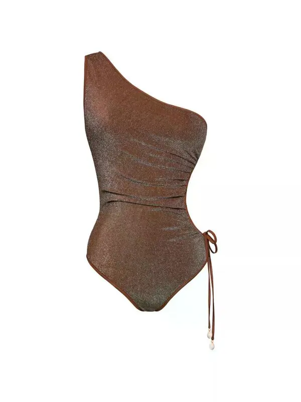 Johanna Ortiz Whispering One-shoulder One Piece - Brown