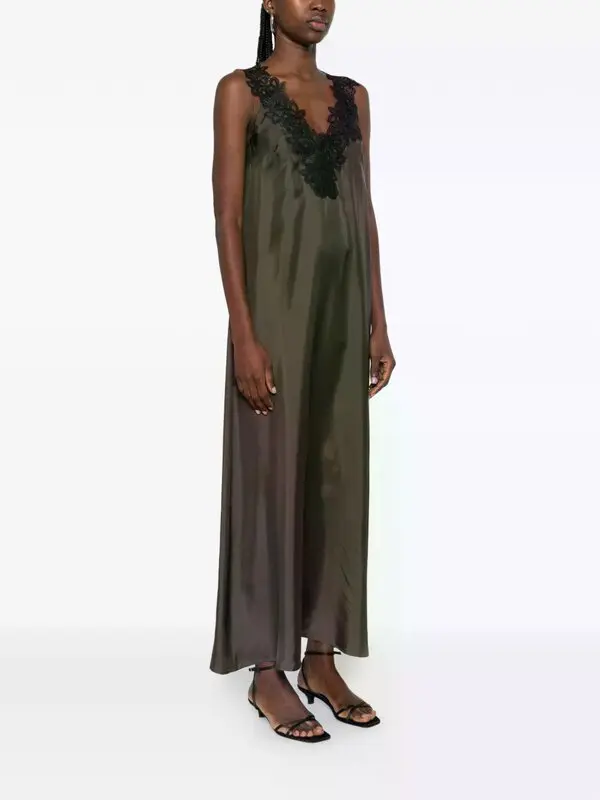RÓHE V-neck Silk Maxi Dress