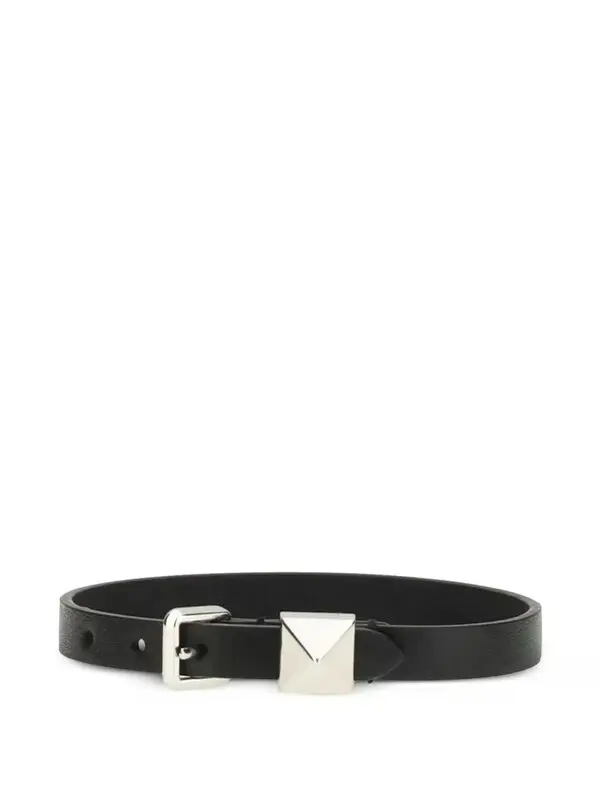 Valentino Garavani Rockstud Leather Bracelet - Black
