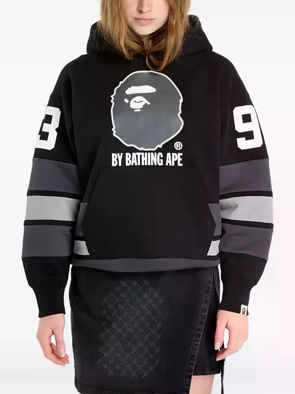 A BATHING APE Ape Graphic Striped Hoodie