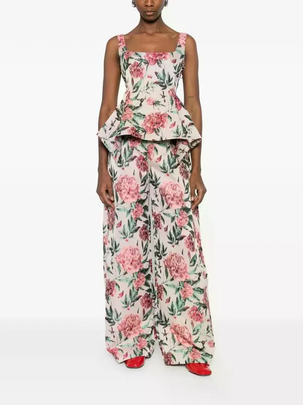 MARQUES' ALMEIDA Floral Brocade Trousers
