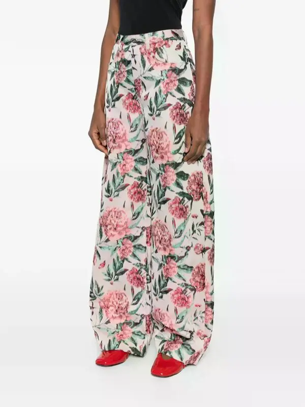 MARQUES' ALMEIDA Floral Brocade Trousers