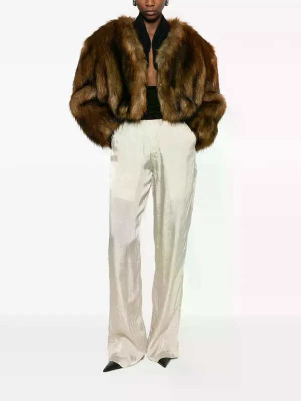 Alexander Wang Cropped Faux-fur Jacket