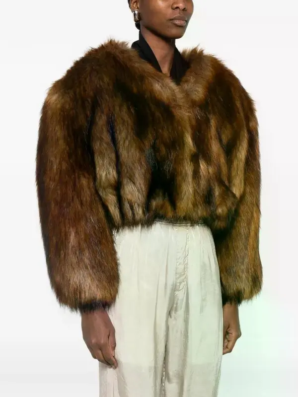 Alexander Wang Cropped Faux-fur Jacket