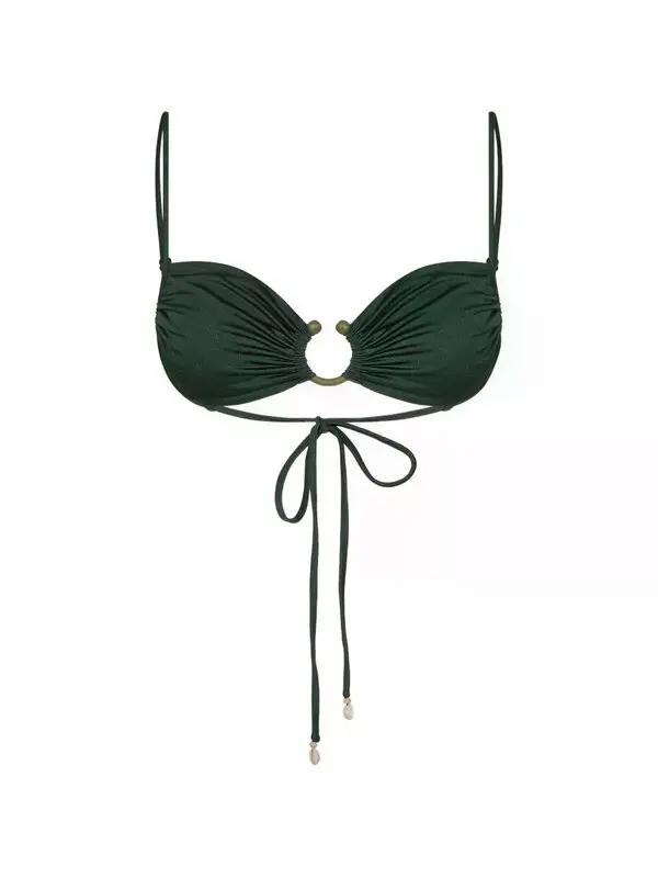 Johanna Ortiz Tangle Up Bikini Top - Green