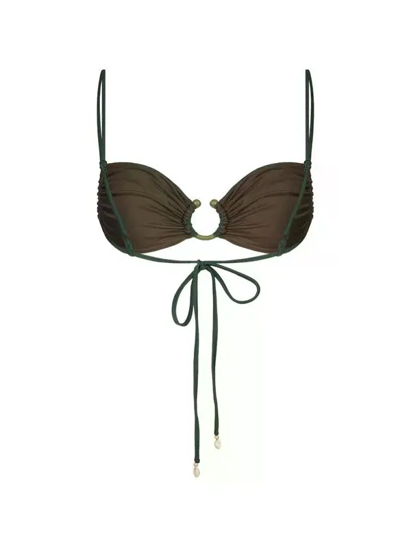 Johanna Ortiz Tangle Up Bikini Top - Green