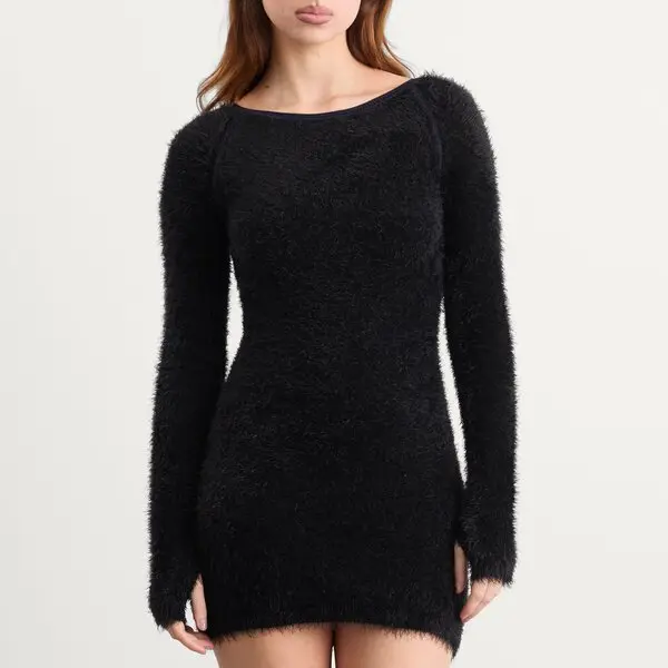PEACHY DEN The Chloe Knit Mini Dress