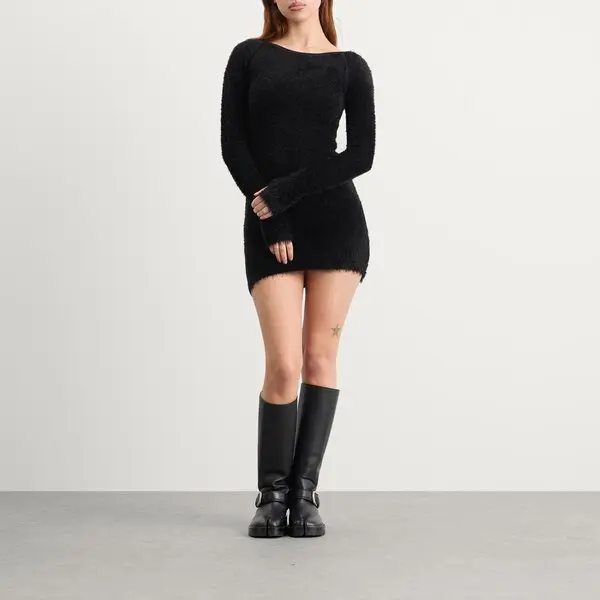 PEACHY DEN The Chloe Knit Mini Dress