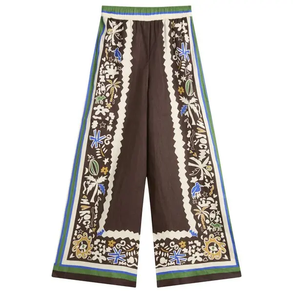 ALEMAIS Maroc Relaxed Fit Wide Leg Trousers - Multi
