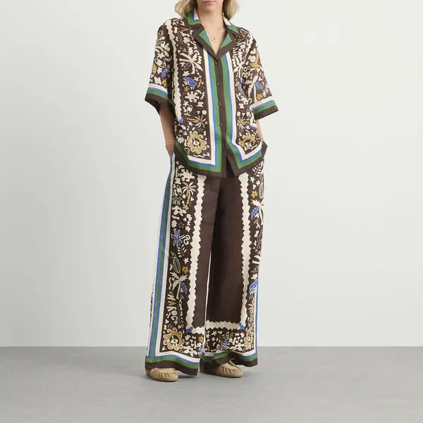 ALEMAIS Maroc Relaxed Fit Wide Leg Trousers - Multi