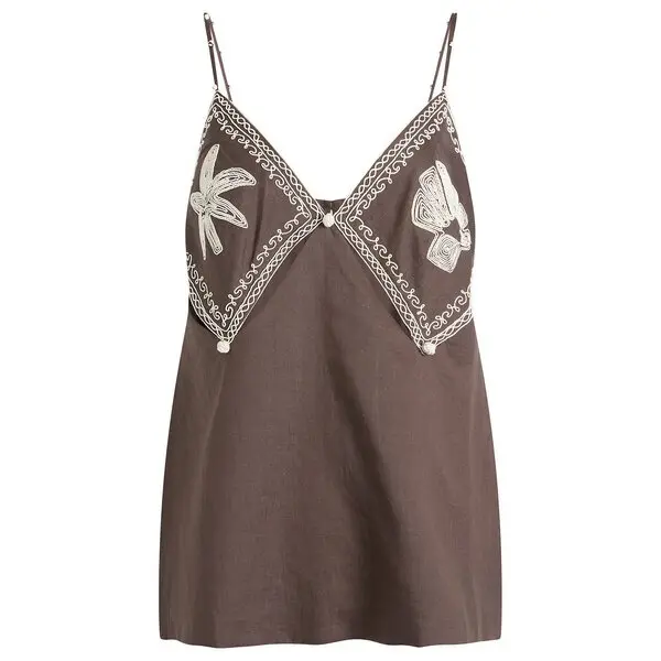 ALEMAIS Leandra Corded Cami Top - Chocolate