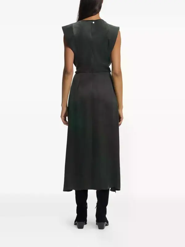 BOSS Sleeveless Cowl Neck Dress With Wrap Skirt