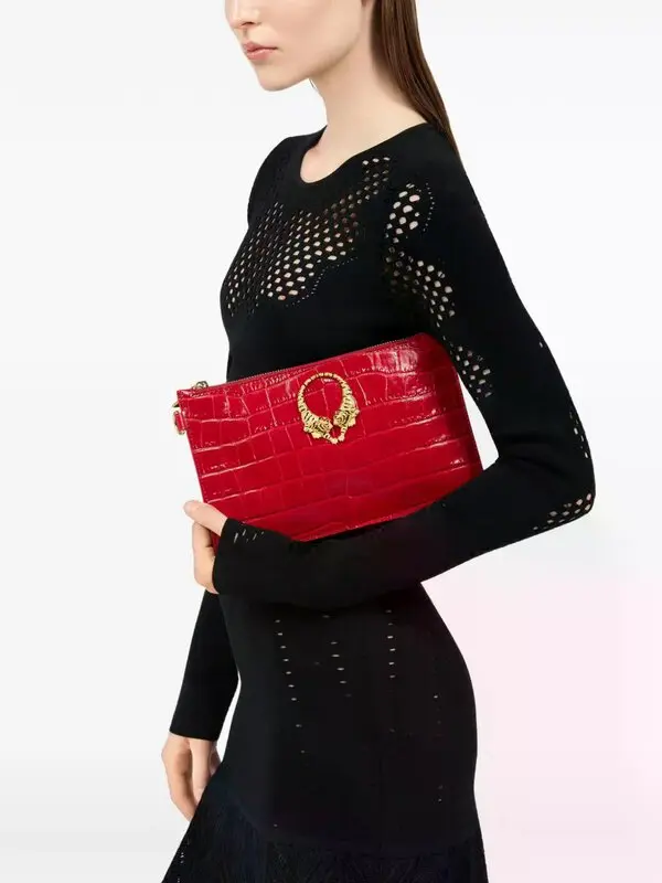 Roberto Cavalli Roar Leather Clutch - Red