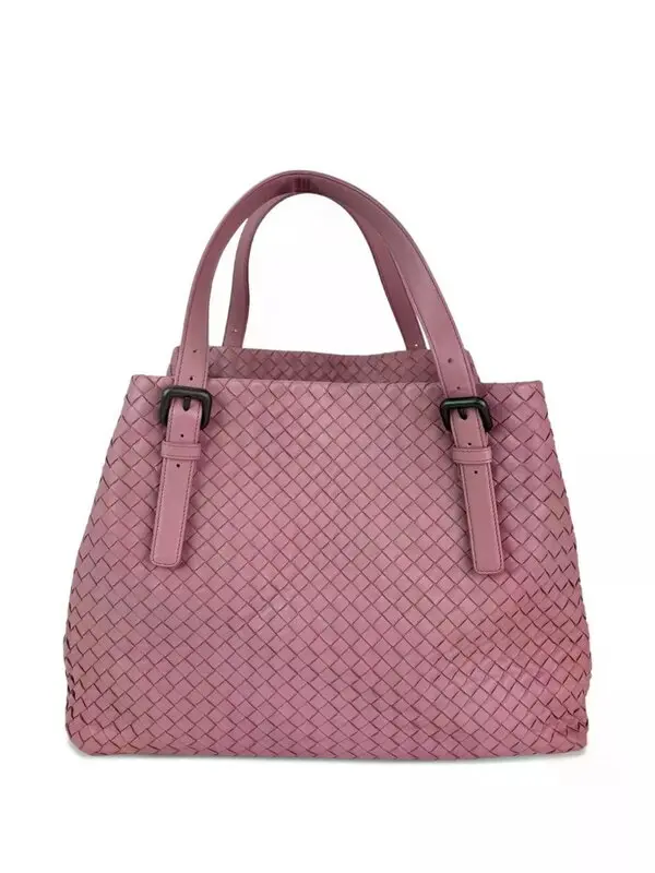 Bottega Veneta Large Intrecciato Leather Tote - Pink