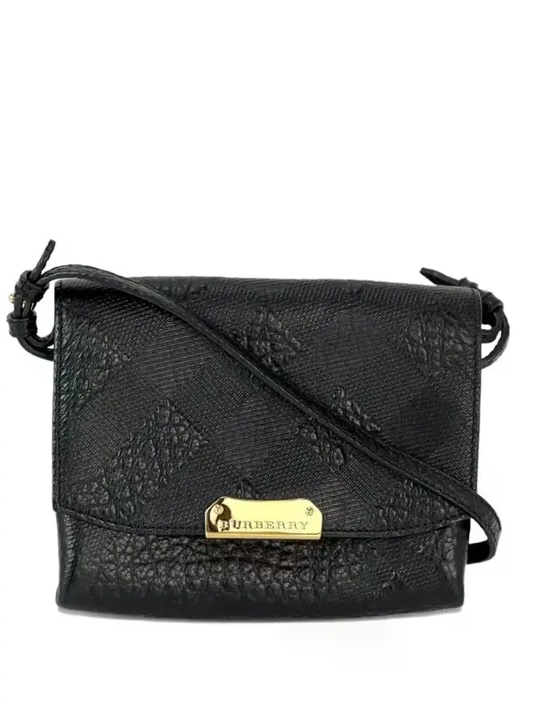 Burberry Embossed Leather Crossbody Bag