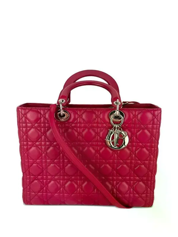 Dior Lady Tote Bag - Red