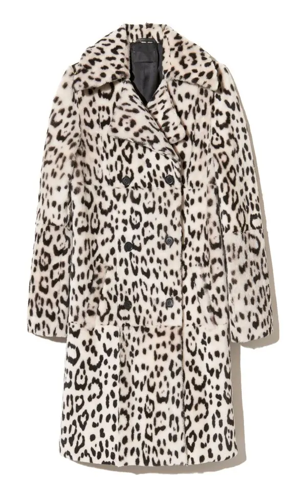 NILI LOTAN Crystal Leopard Print Coat