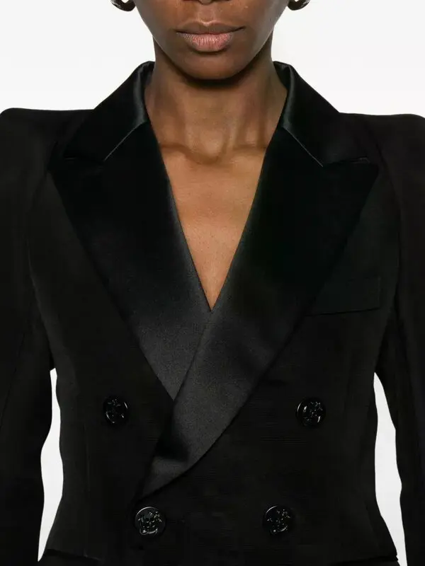 Sacai Double-breasted Cropped Jacket