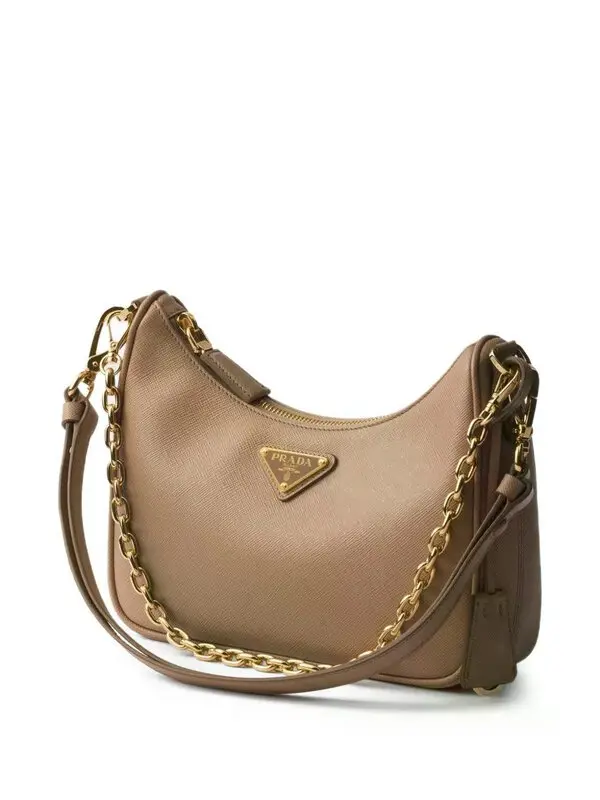 Prada Mini Re-edition Shoulder Bag - Neutrals