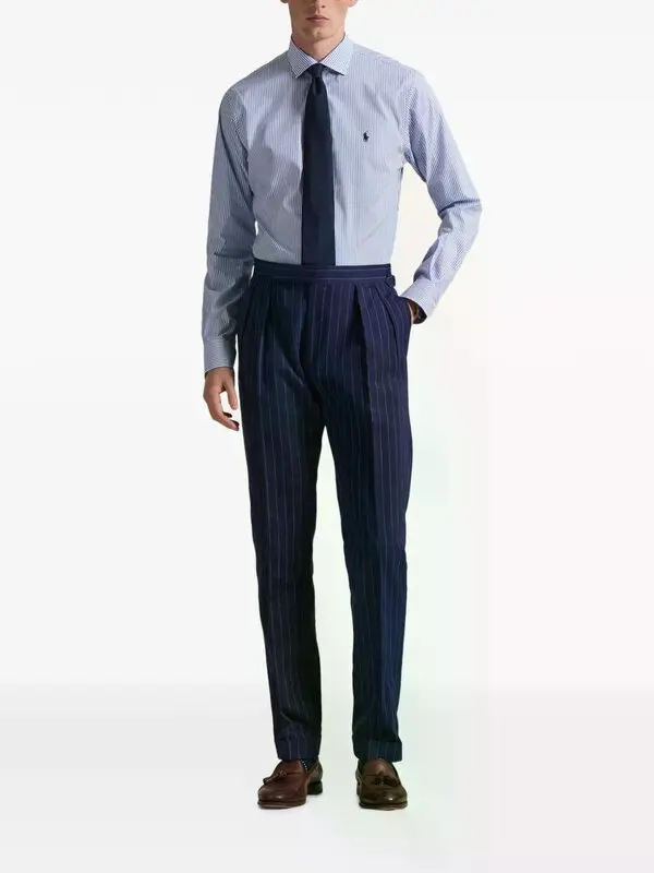 Polo Ralph Lauren Striped Custom Fit Shirt - Blue