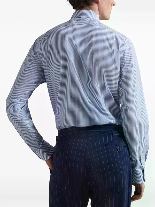 Polo Ralph Lauren Striped Custom Fit Shirt - Blue