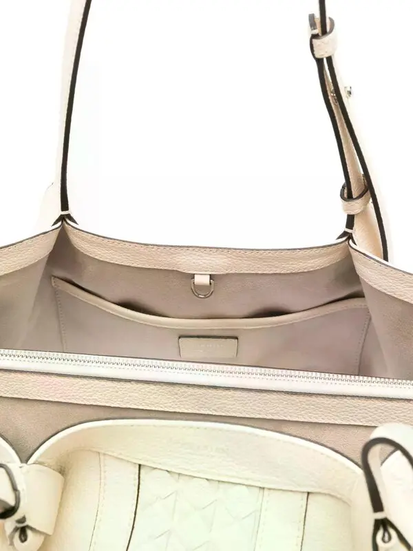 SERAPIAN Small Mosaico Secret Leather Tote Bag