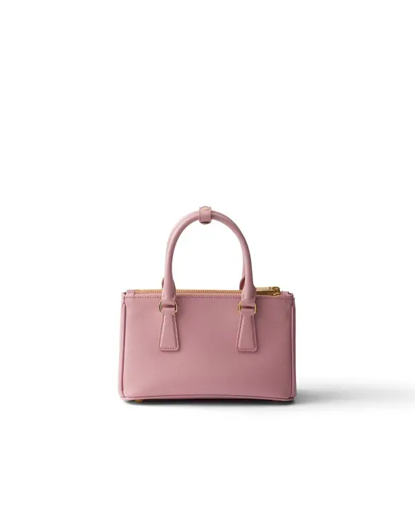 Prada Galleria Mini Saffiano Leather Bag - Peach