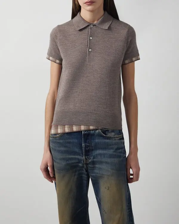 Acne Studios Layered Wool Knit Top