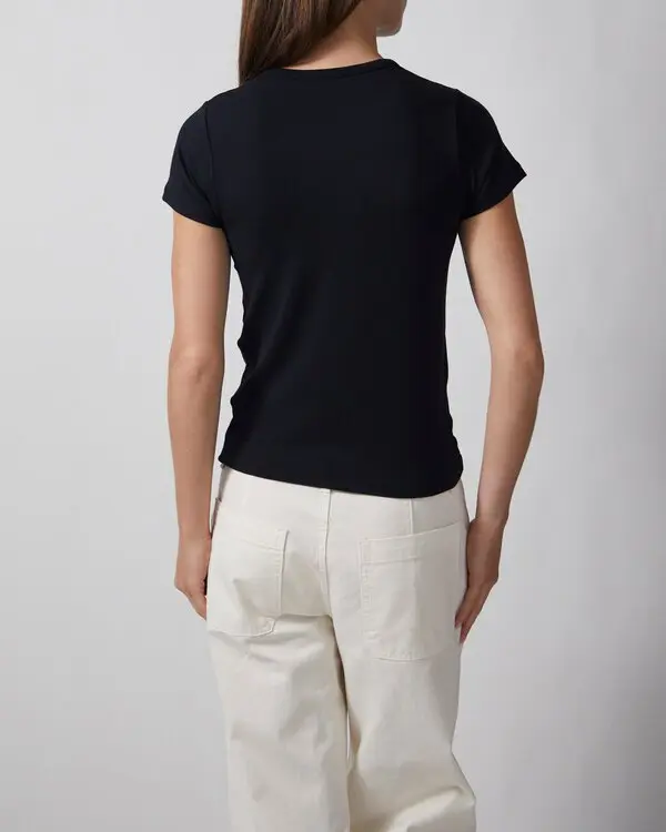 WAKAKUU Baby Tee Modal - Black