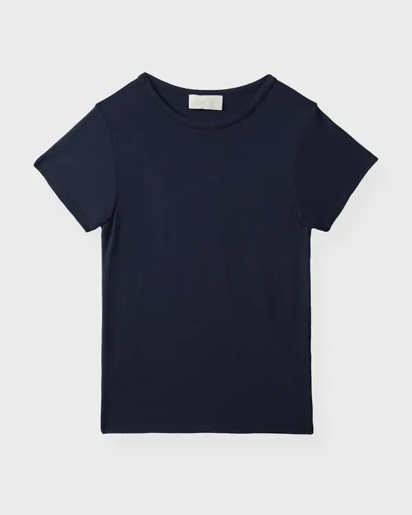 WAKAKUU Baby Tee Modal - Navy