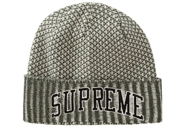 Supreme Fair Isle Beanie - Dark Olive