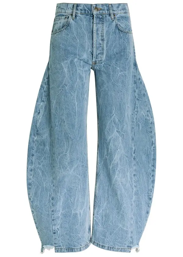 A.W.A.K.E. Mode Washed Barrel-leg Jeans