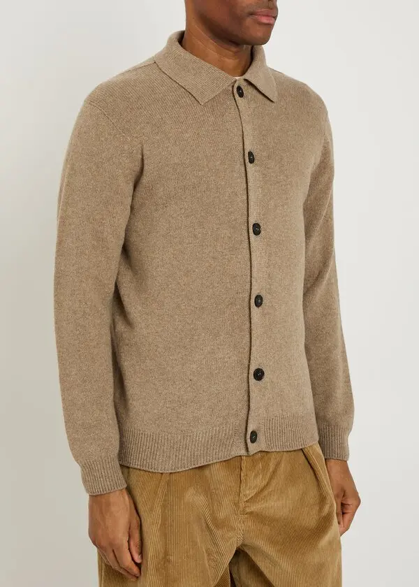 Sunspel Wool Cardigan - Sand