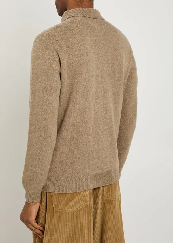 Sunspel Wool Cardigan - Sand