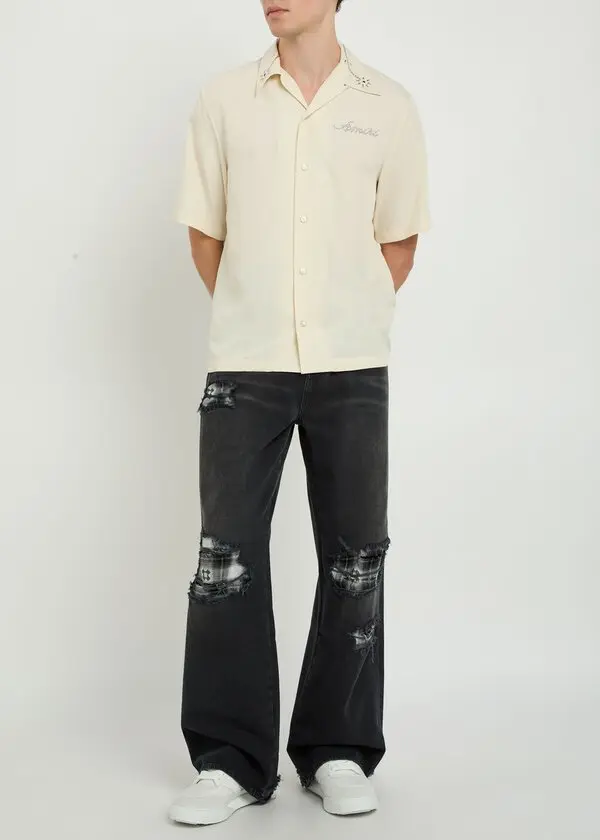Amiri Distressed Relaxed-leg Jeans - Black
