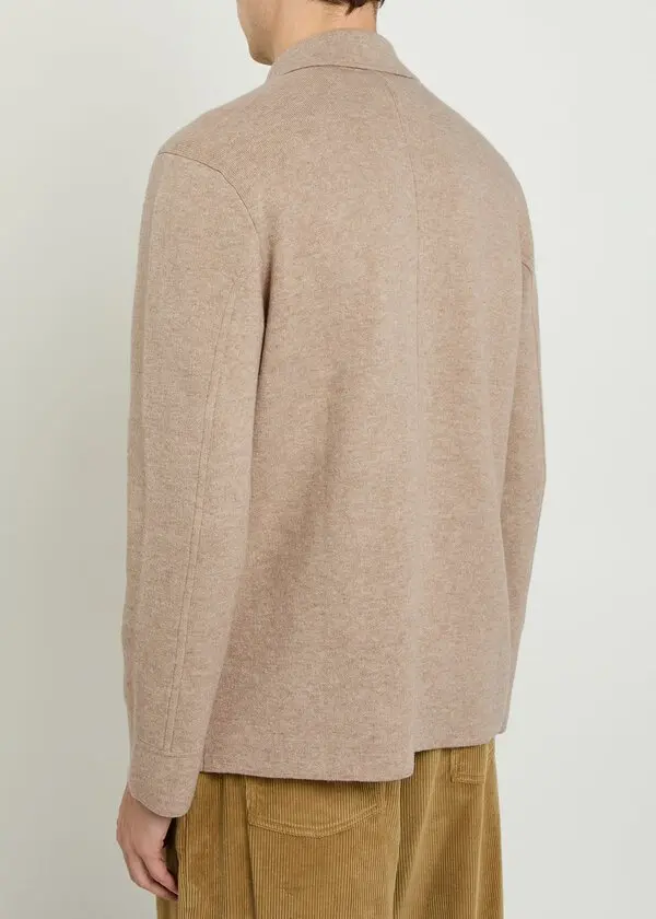 ALLUDE Wool And Cashmere-blend Overshirt - Beige