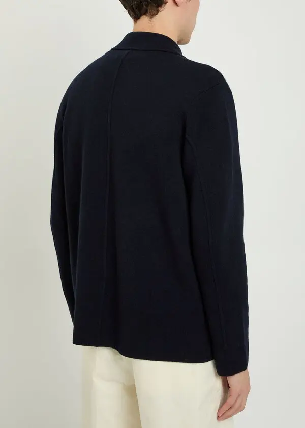ALLUDE Wool And Cashmere-blend Overshirt - Black