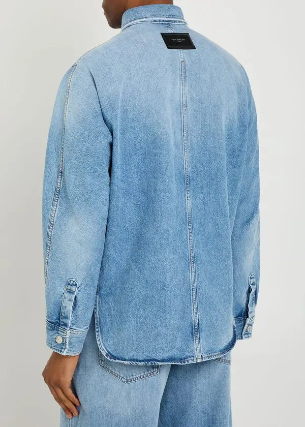 Givenchy Denim Overshirt Jacket - Light Blue