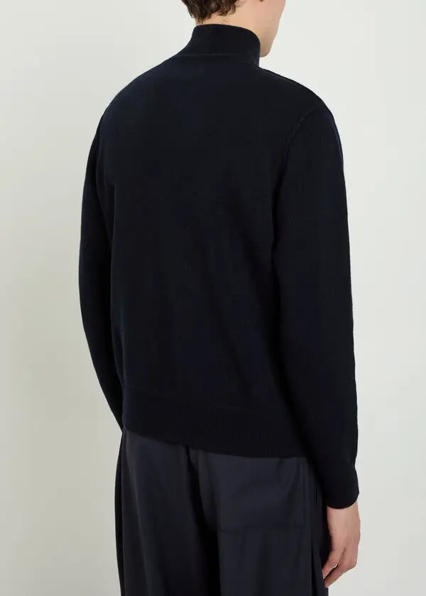 ALLUDE Turtle-neck Wool And Cashmere-blend Cardigan