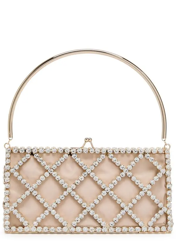 Rosantica Garofano Crystal-embellished Shoulder Bag - Gold